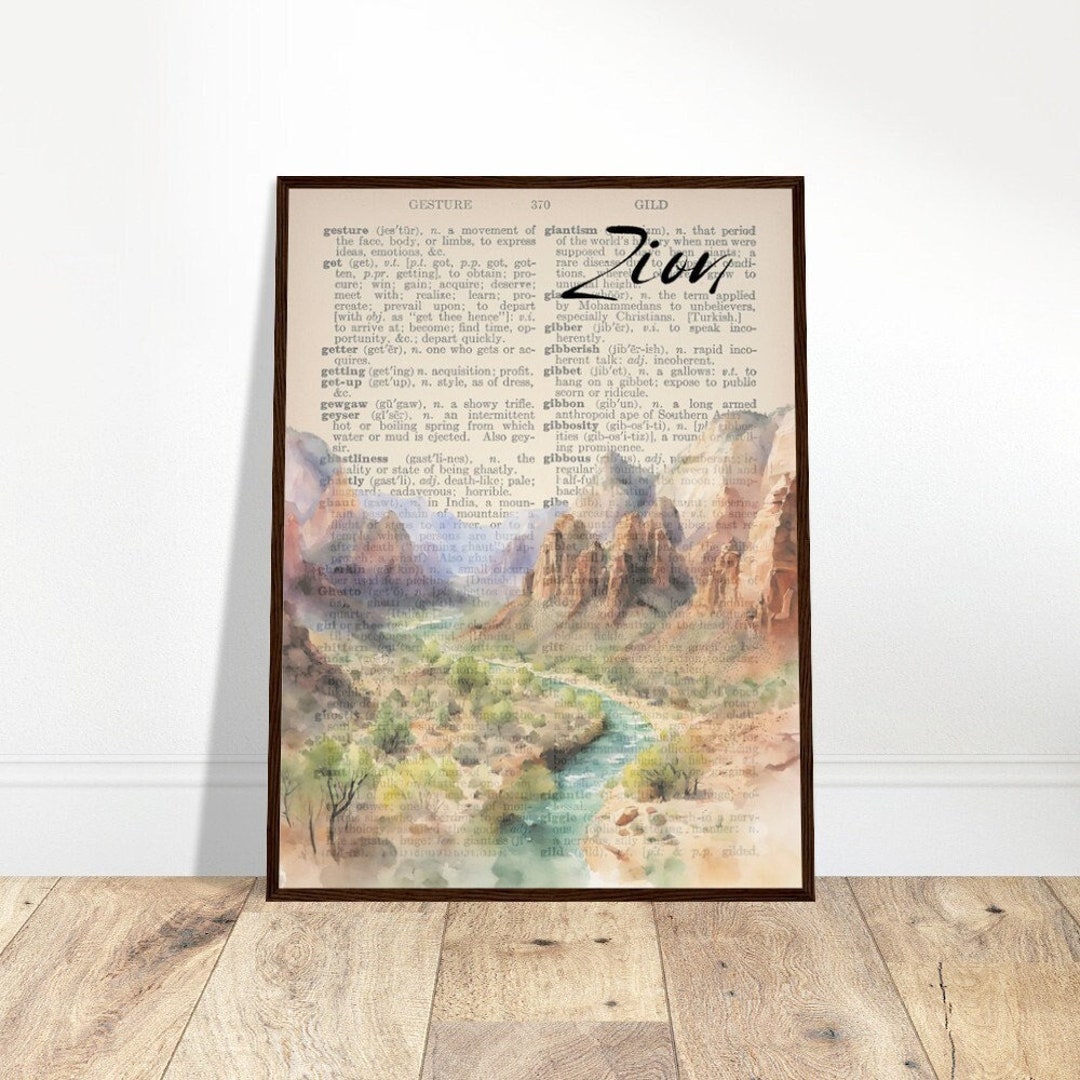 Zion Art Zion Poster Zion Canvas Zion Prints National Park - Etsy