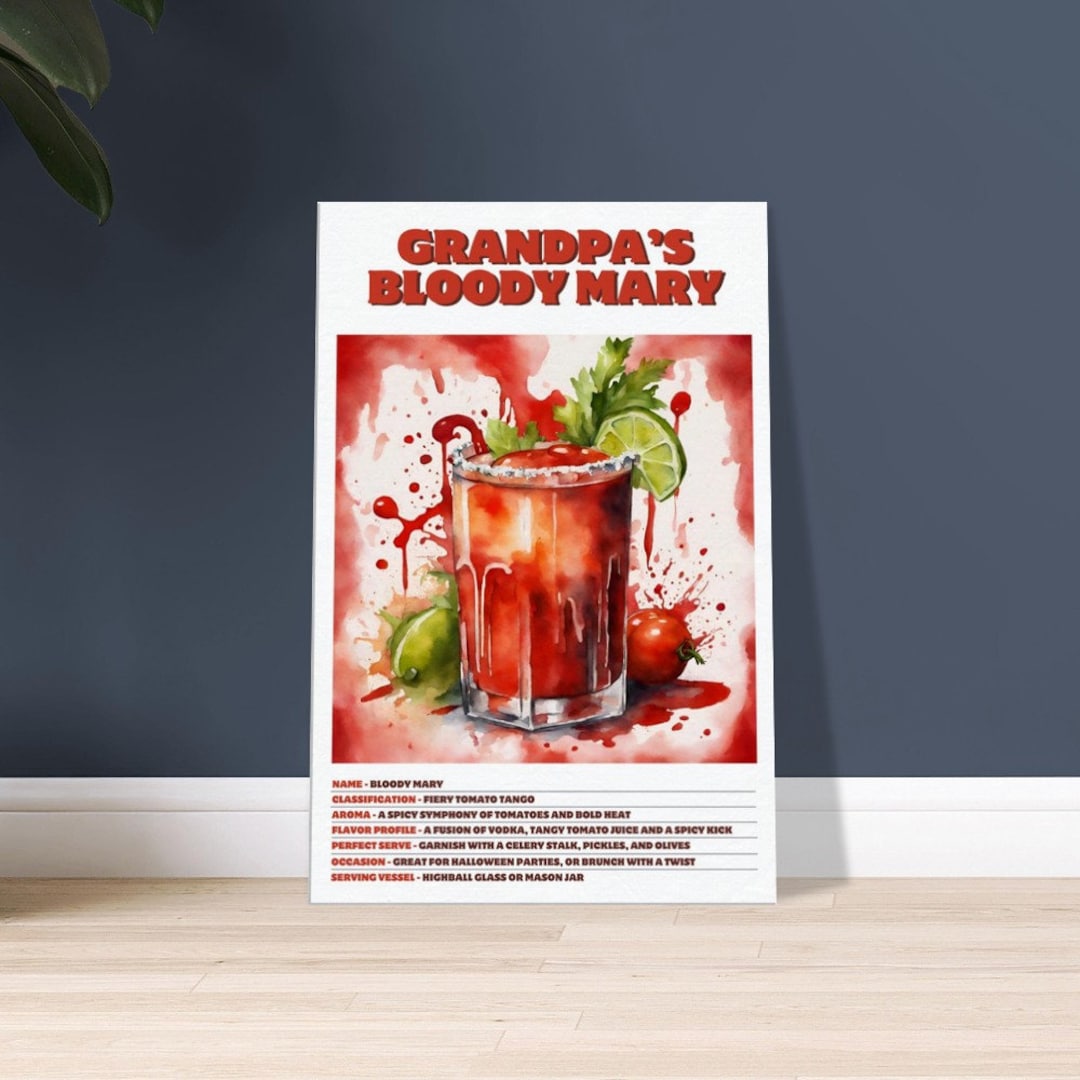 Bloody Mary Bloody Mary Poster Bloody Mary Cocktail Print - Etsy