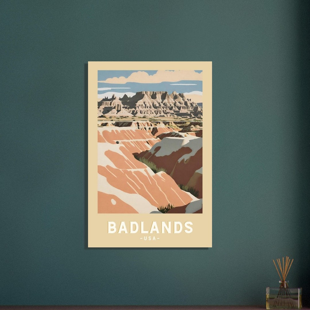 Badlands Badlands Art Badlands Poster Badlands Canvas - Etsy