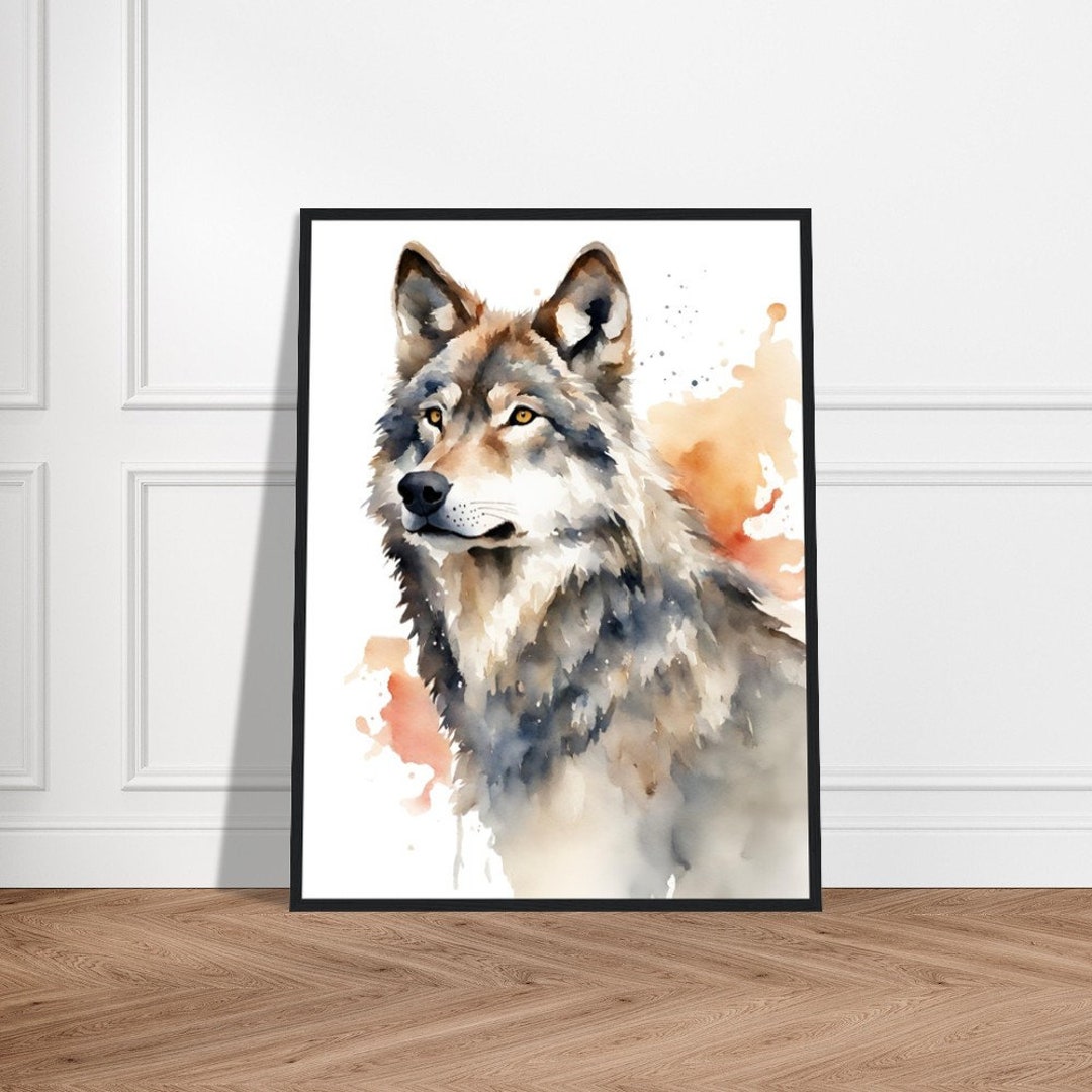 Wolf Wall Decor, Wolf, Wolf Poster, Wolf Watercolor, Wolf Prints, Wolf ...