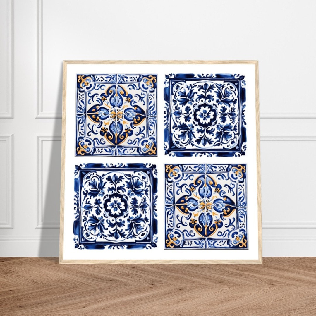 Tile Print, Tile Poster, Tile Wall Art, Wattercolor Print, Talavera ...
