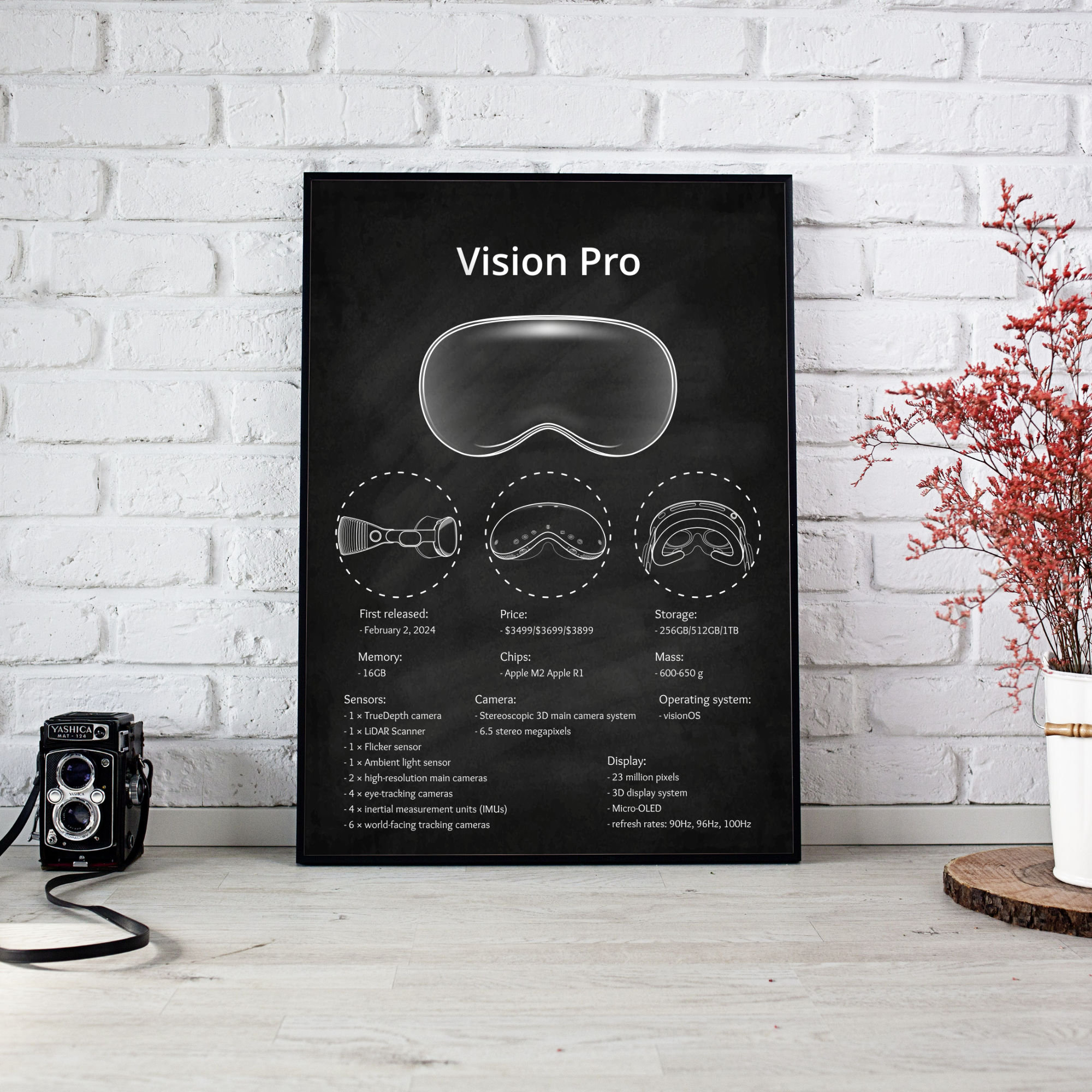 Apple Vision Pro Blueprint Poster Wall Decor - Etsy