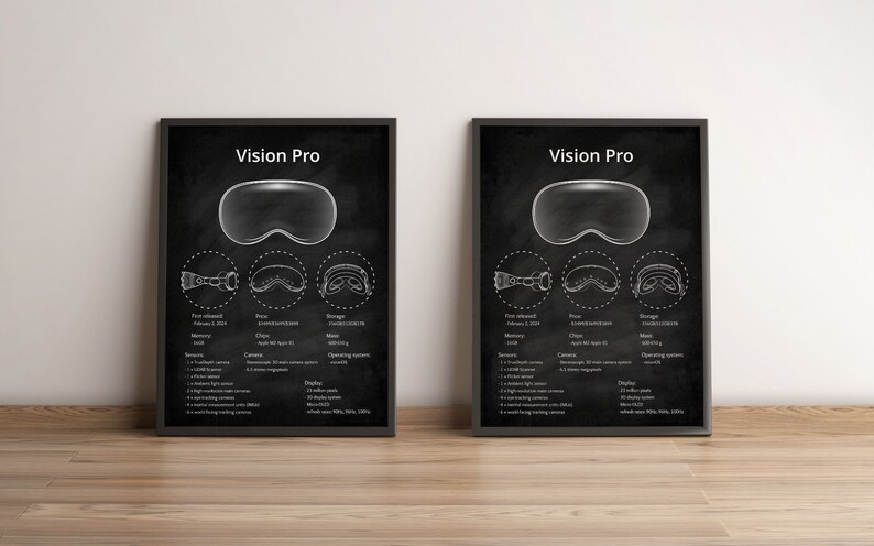 Apple Vision Pro Blueprint Poster Wall Decor - Etsy