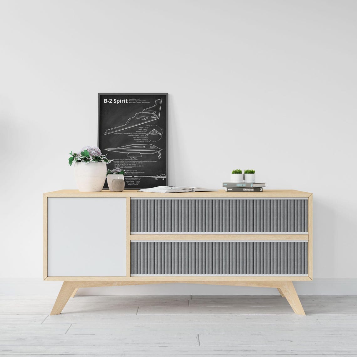 B-2 Spirit Stealth Bomber Blueprint Poster Wall Decor - Etsy