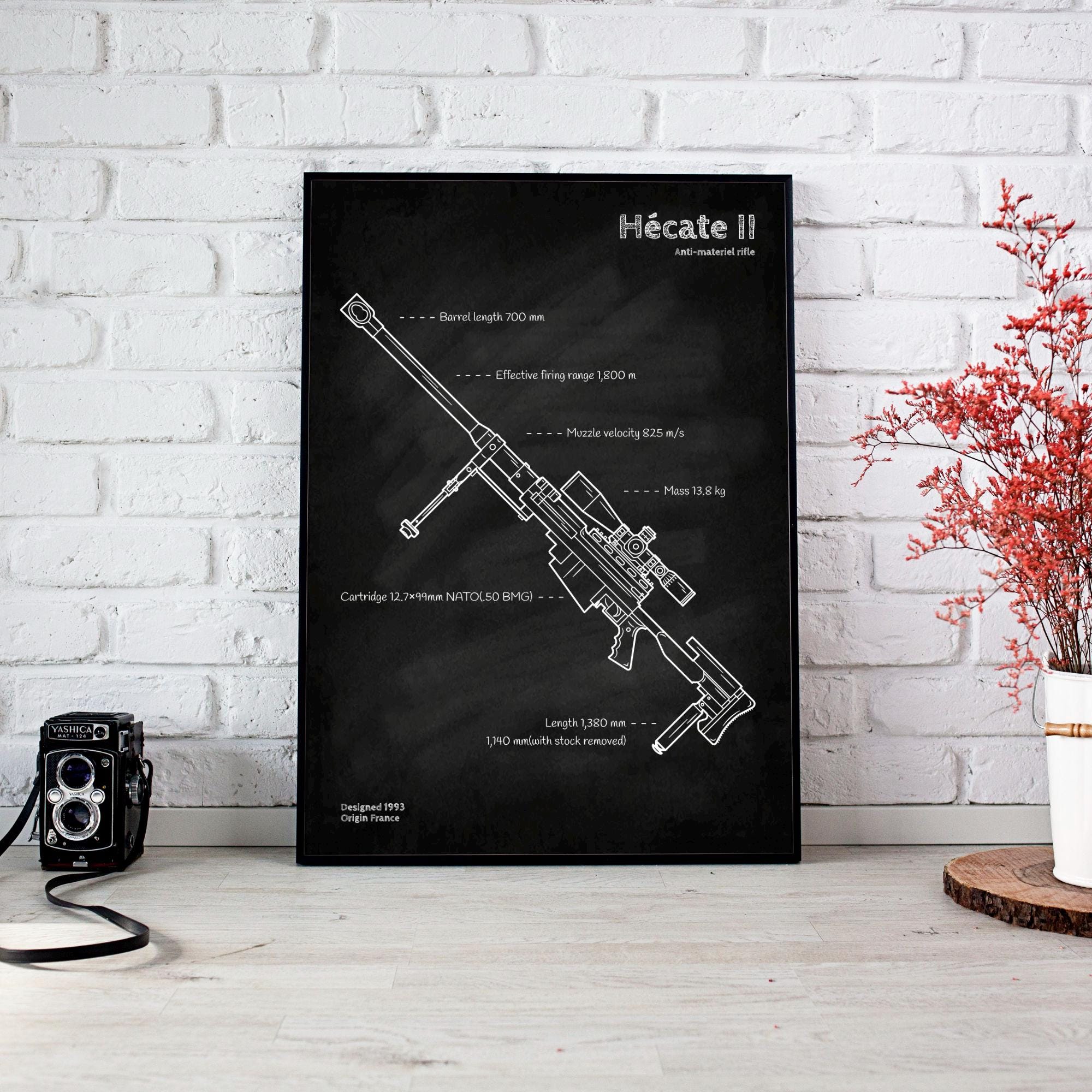 Hecate II Sniper Rifle Blueprint Poster Wall Art - Etsy