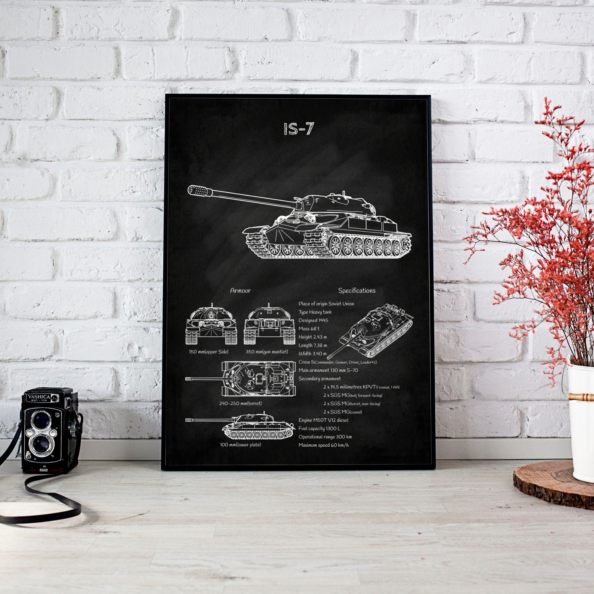 Soviet Is-7/object 260 Heavy Tank WW2 Blueprint Poster Wall Art - Etsy