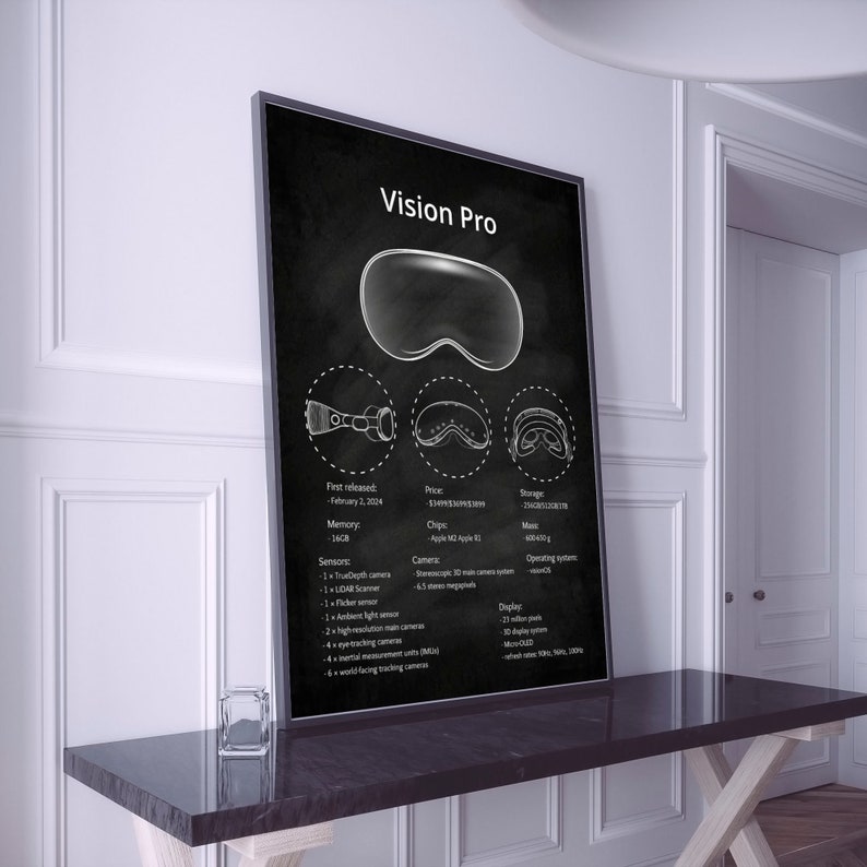 Apple Vision Pro Blueprint Poster Wall Decor - Etsy