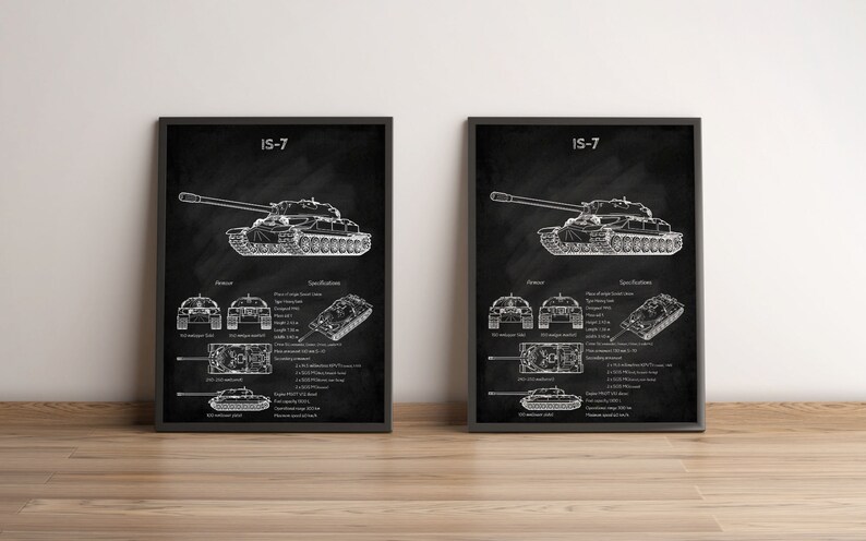 Soviet Is-7/object 260 Heavy Tank WW2 Blueprint Poster Wall Art - Etsy