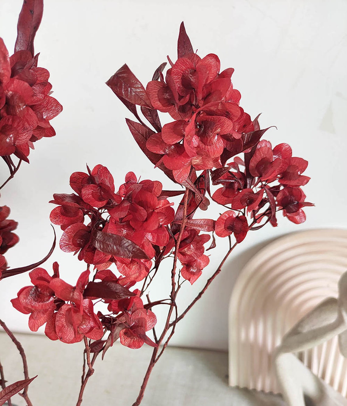 Red Butterfly Flower Bunch，dried Flower for Vase Filler，dried Flower ...