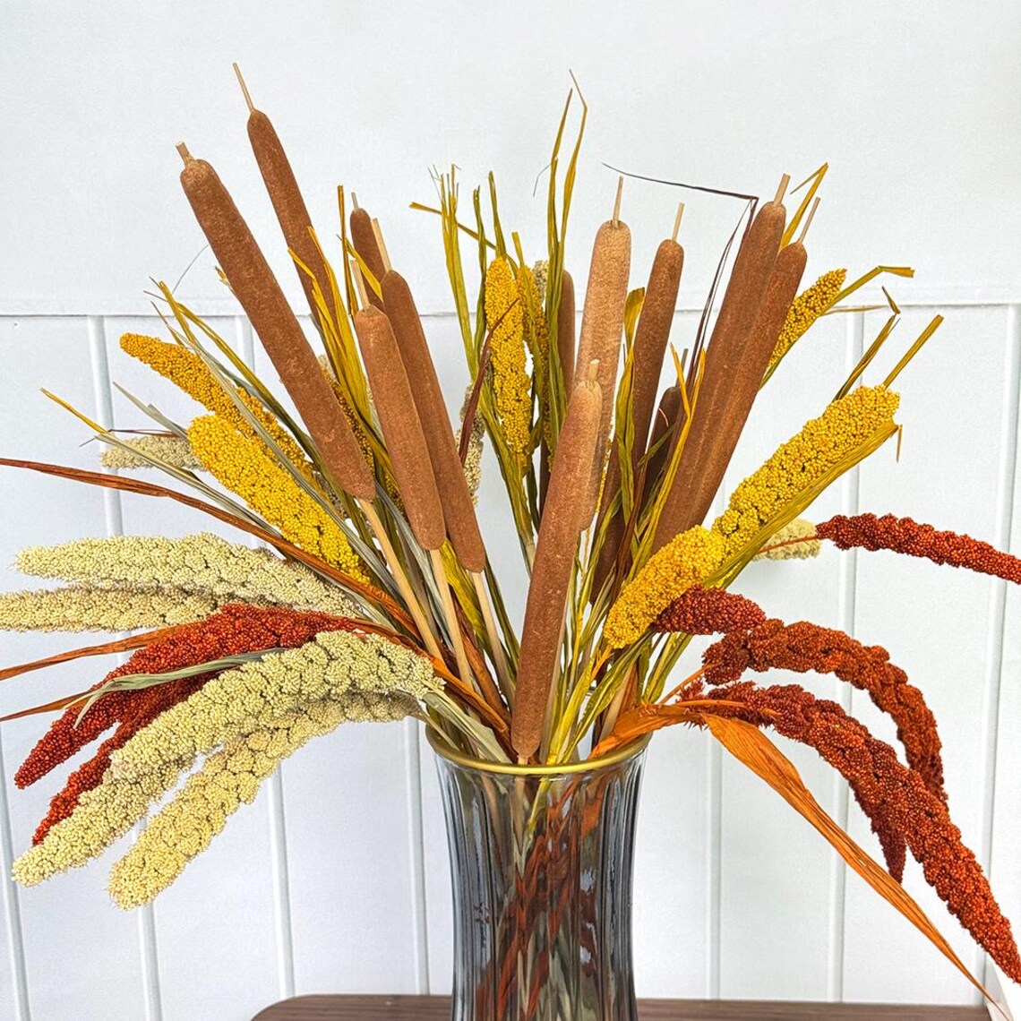 10/25 Natural Jumbo Cattails, Dry Pencil Cattail Bunch,dried Flower ...