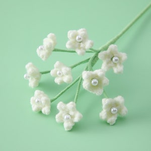 Finished Crochet Baby Breath，woven Yarn Gypsophila Flower，artificial ...