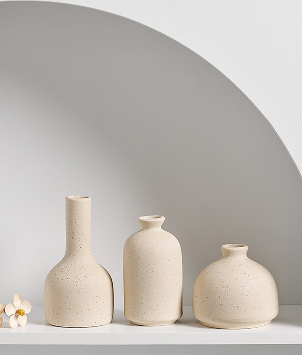 4 Style Ceramic Vase for Flowers Cute Ceramic Vase Small - Etsy