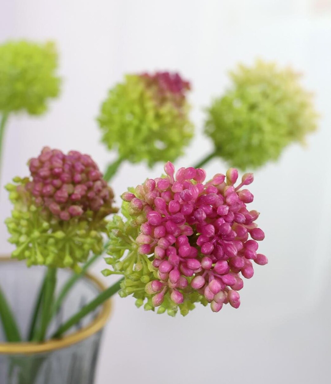 Artificial Allium Ball Stems，real Touch Faux Flower，fake Flower ...