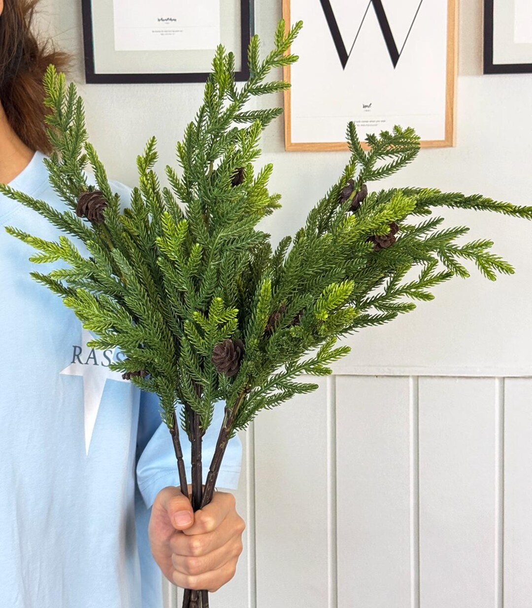 Artificial Pine Tree,fake Pine Trees With Pine Cones,christmas Decor ...