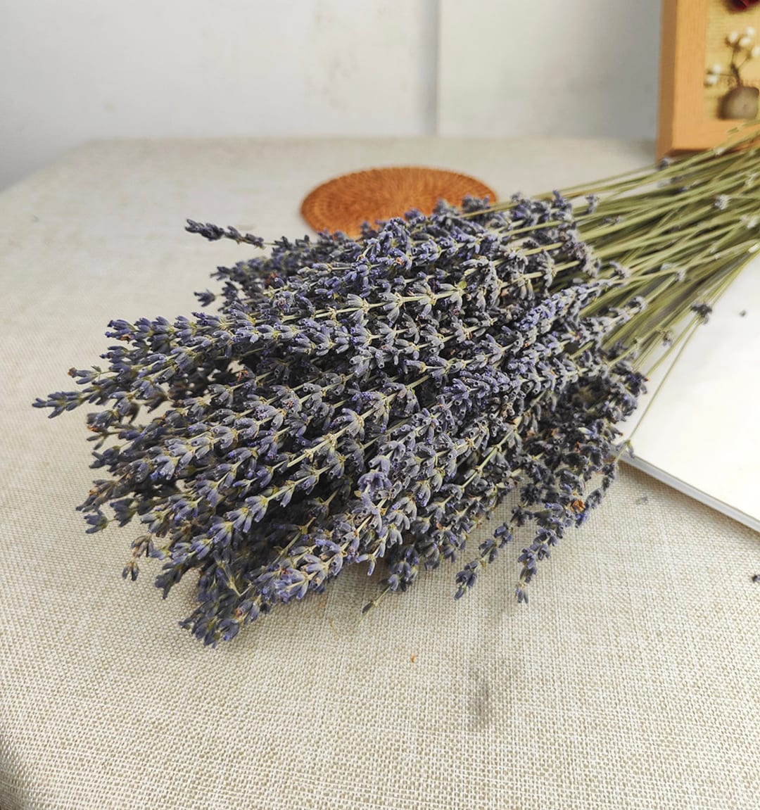 Dried Lavender Bunch，100 Sticks Natural Dry Lavender Bouquet，dried ...