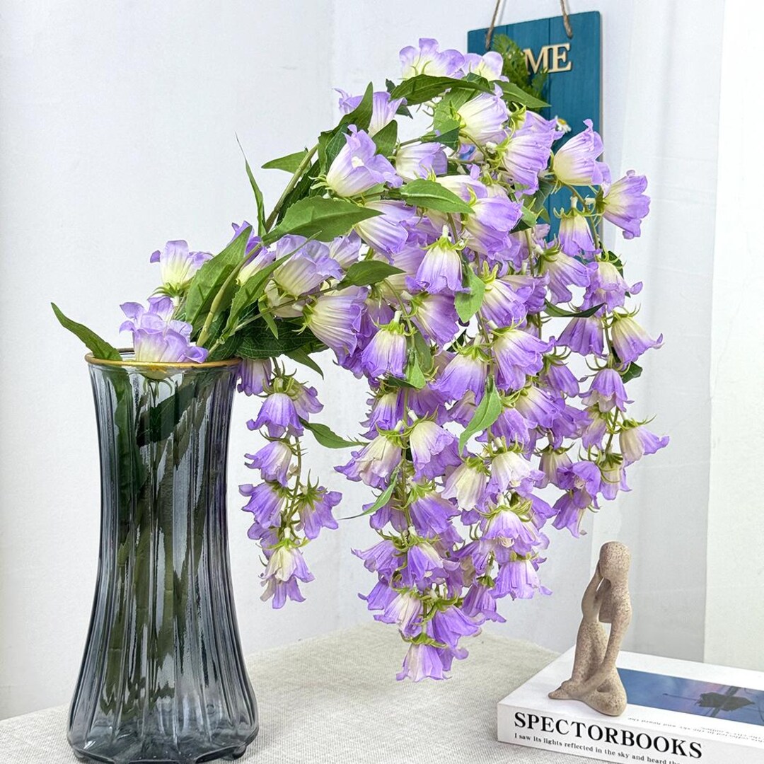 Fake Purple Hanging Wind Chimes, Artificial Lily of the Valley, Hanging ...