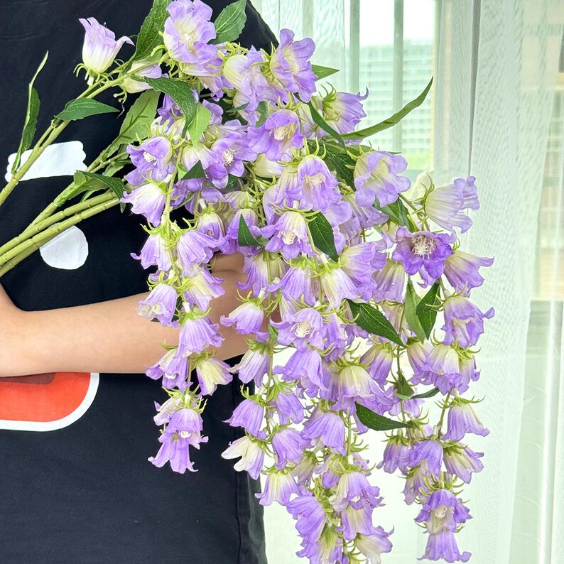 Fake Purple Hanging Wind Chimes, Artificial Lily of the Valley, Hanging ...