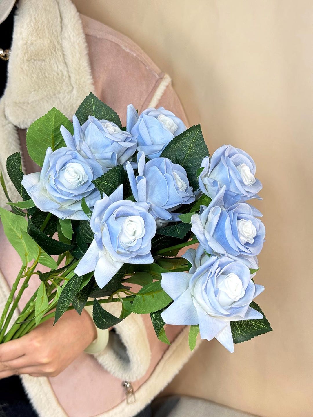 Artificial Light Blue Roses, Real Touch Roses, Rose Bouquets, Flower ...