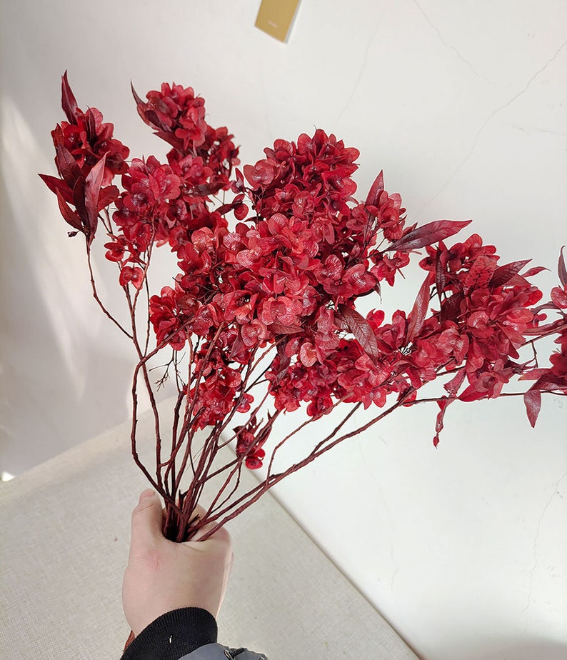 Red Butterfly Flower Bunch，dried Flower for Vase Filler，dried Flower ...