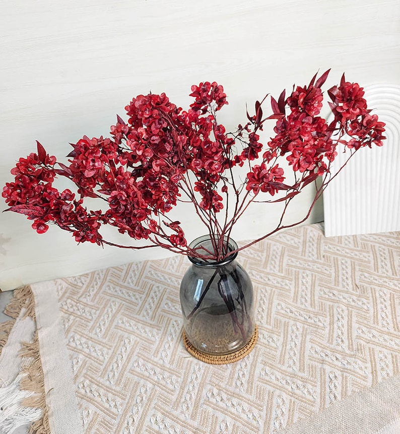 Red Butterfly Flower Bunch，dried Flower for Vase Filler，dried Flower ...