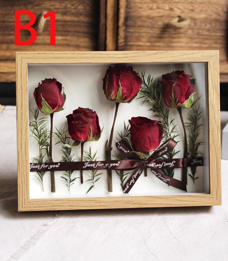 4 Types Dried Rose Frame，dried Flower Frame，home Desktop Ornaments ...