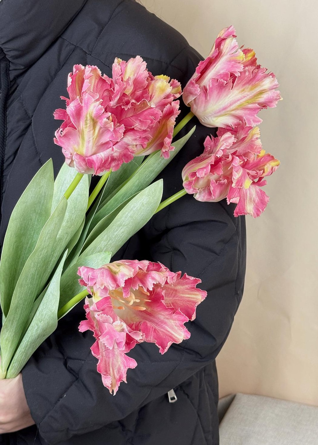 28‘’artificial Parrot Tulips，fake Tulips Flower Stems，faux Tulip Flower ...