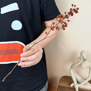 Dried Small Red Fruits Branches，natural Red Flower，dry Flower Bunch ...
