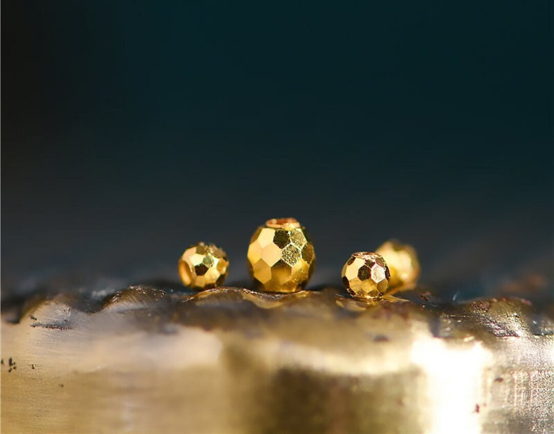 24K Pure Gold Findding Beads Solid Gold Bead Jewelry Making - Etsy