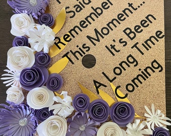 Custom Graduation Cap Topper, Grad Cap Topper, Butterfly and Paper ...