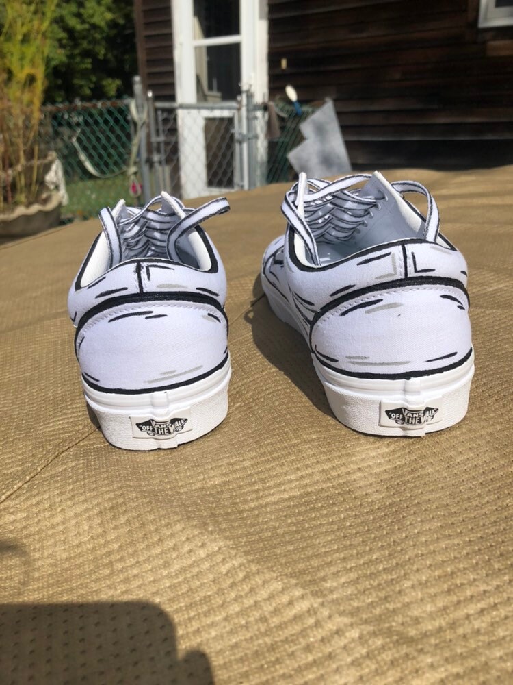 Classic Old Skool Cartoon Vans - Etsy