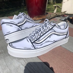 Classic Old Skool Cartoon Vans - Etsy