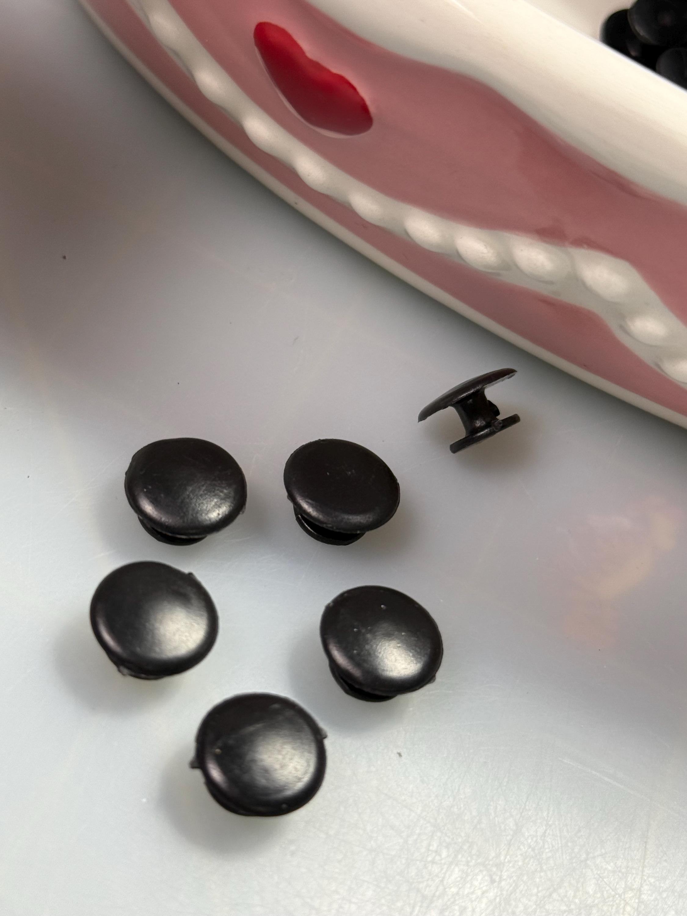 Black Diy Buttons / Make Your Own Croc Charm/ Diy Croc Supplies/ Black ...