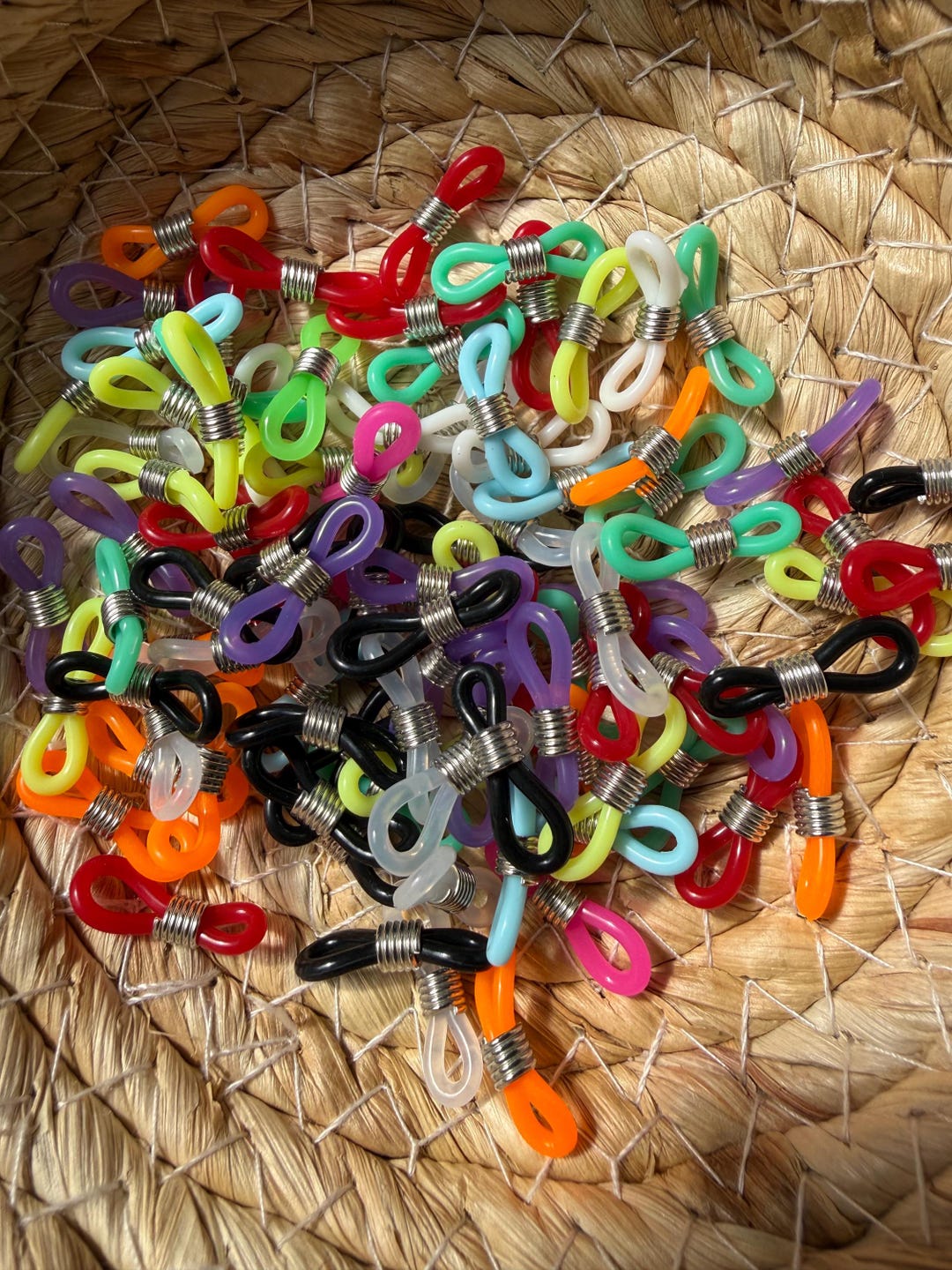 Non Slip Rubber Eye Glasses Chain Loops Mixed Colors Diy Chain Glasses ...