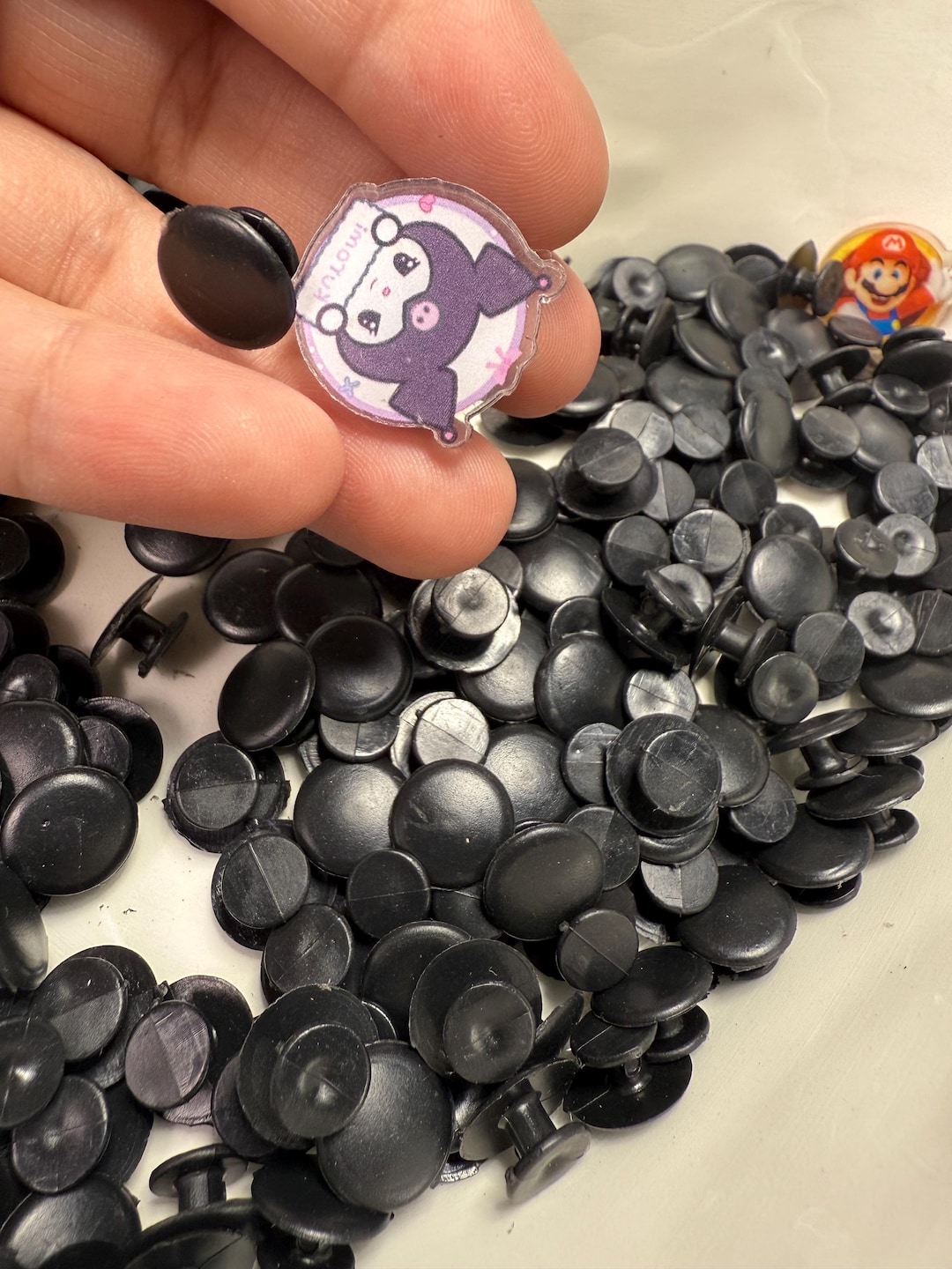 Black Diy Croc Buttons / Make Your Own Croc Charm/ Diy Croc Supplies ...