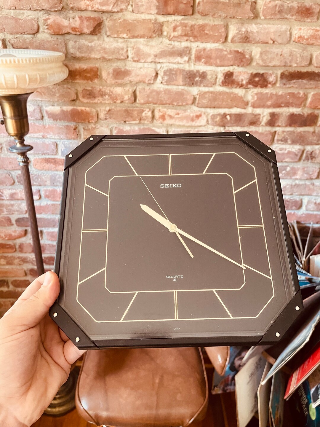 Vintage SEIKO JAPAN Vintage Square Wall Clock Quartz, Working 80's, Mid ...