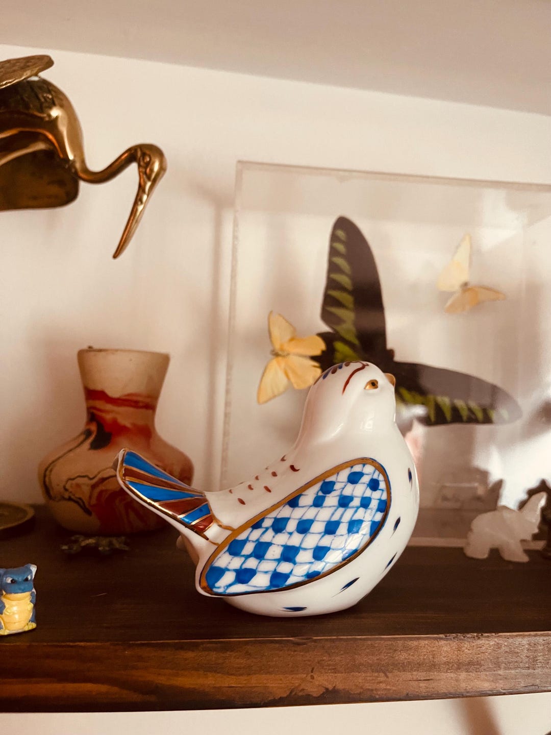 Vintage Porcelain Hand Painted CHICKADEE, Vintage Porcelain Chickadee ...