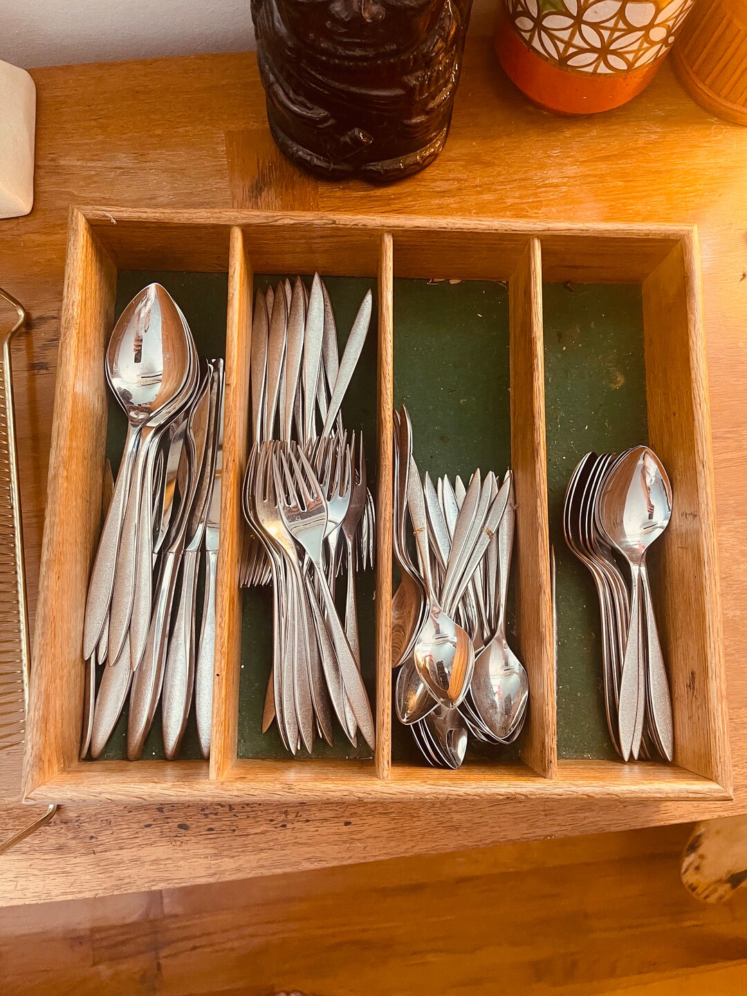 Vintage Large 73 Piece Stainless Steel Silverware Set Made in the USA ...
