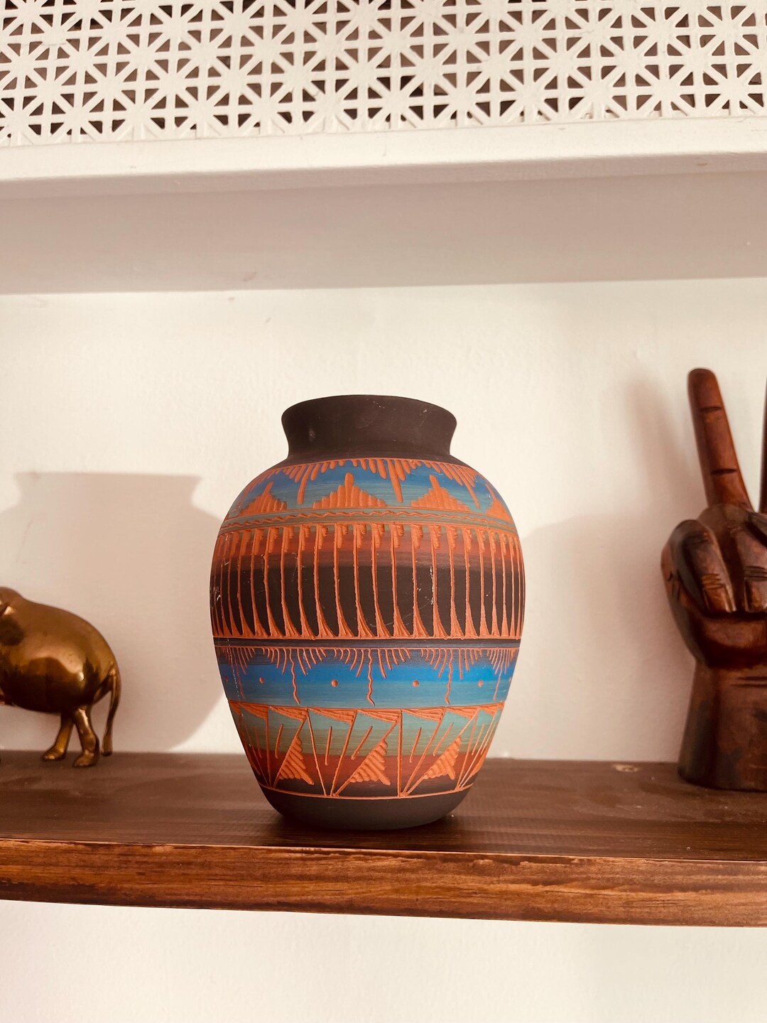 Beautiful Native American Pottery Vase Navajo Handmade Home Decor ...