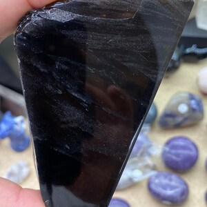 Translucent Black Obsidian Slab - Etsy