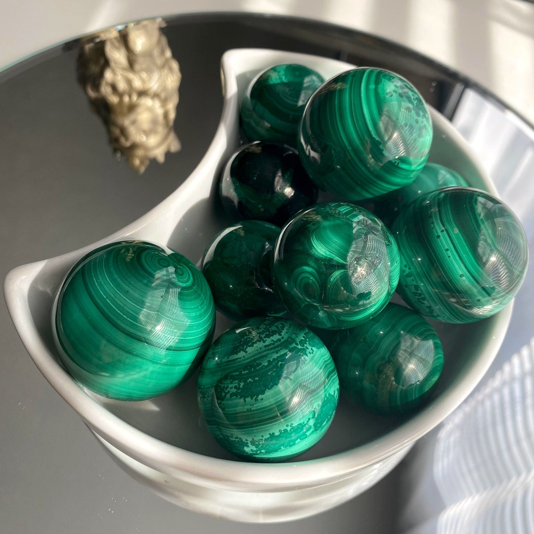 Malachite Sphere / Large Malachite Sphere / Small Malachite Sphere ...