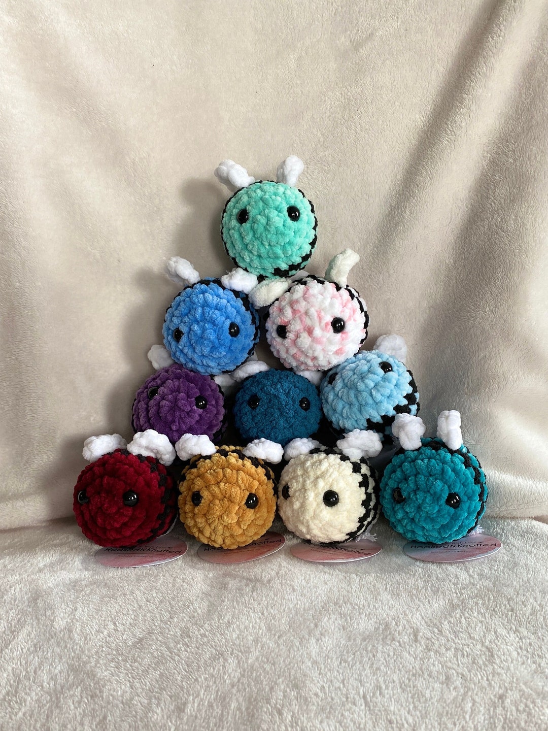 Colourful Fluffy Bee Toys Tiny Bee Stress Friends Fidget Toys - Etsy