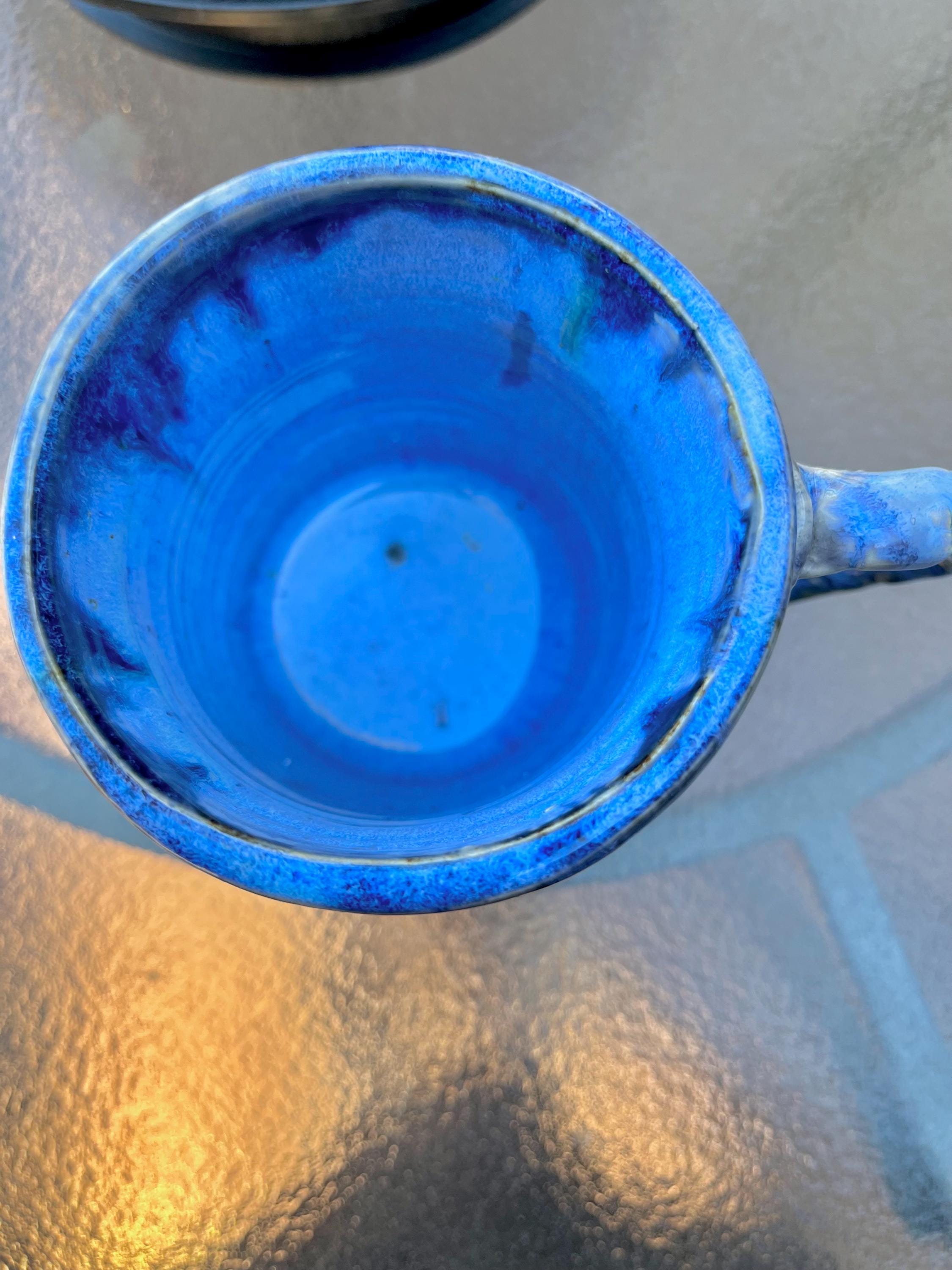Coffee Stoneware Blue Mug Cup Pottery Rustic Vessel One of a Kind ...