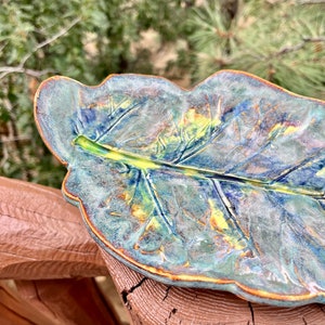 Fall Leaf, Ceramic Pottery, One-of-a-kind Handmade Serving Tray ...