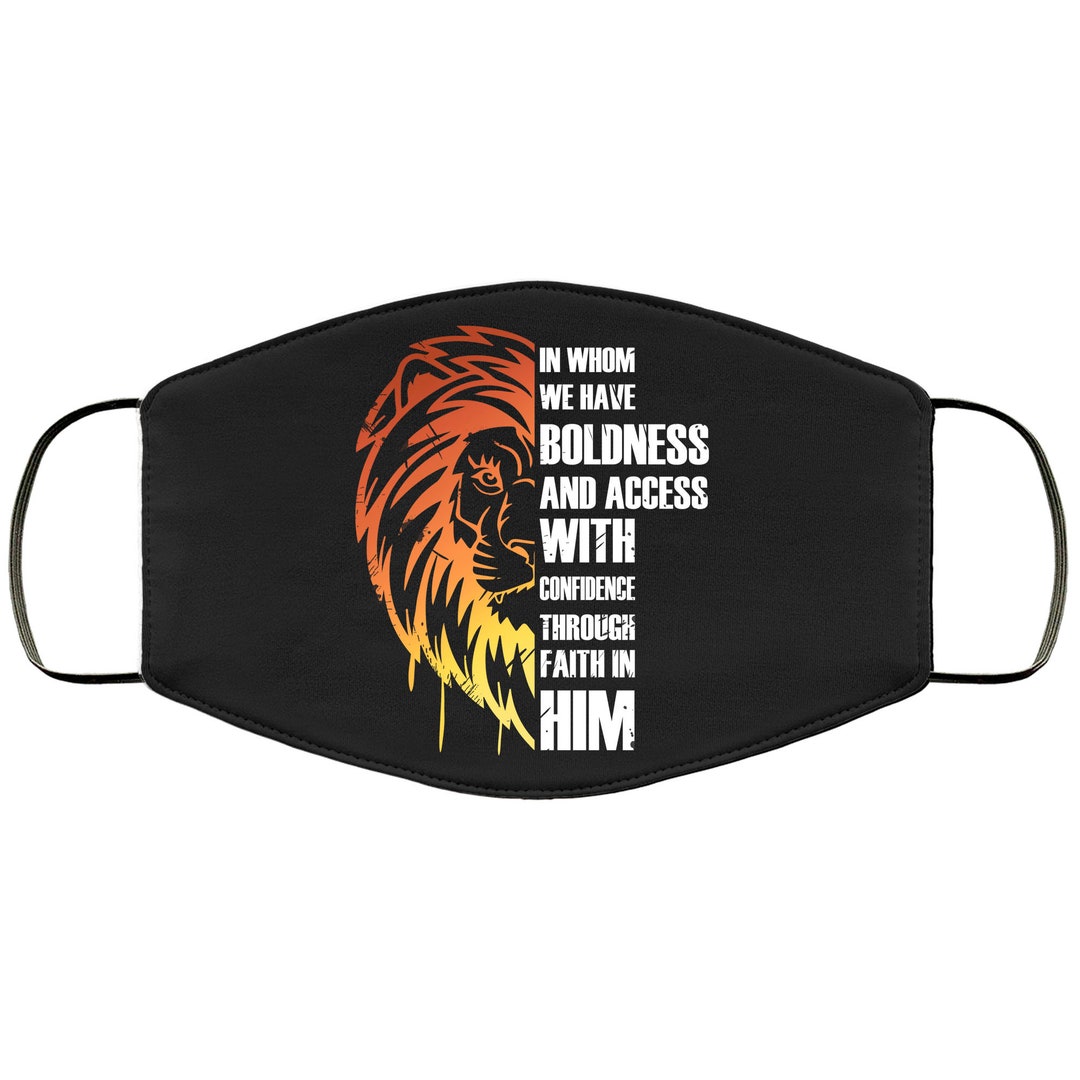 Religious Christian Lion Face Mask Adult & Kids Mask Jesus Bible Verse ...
