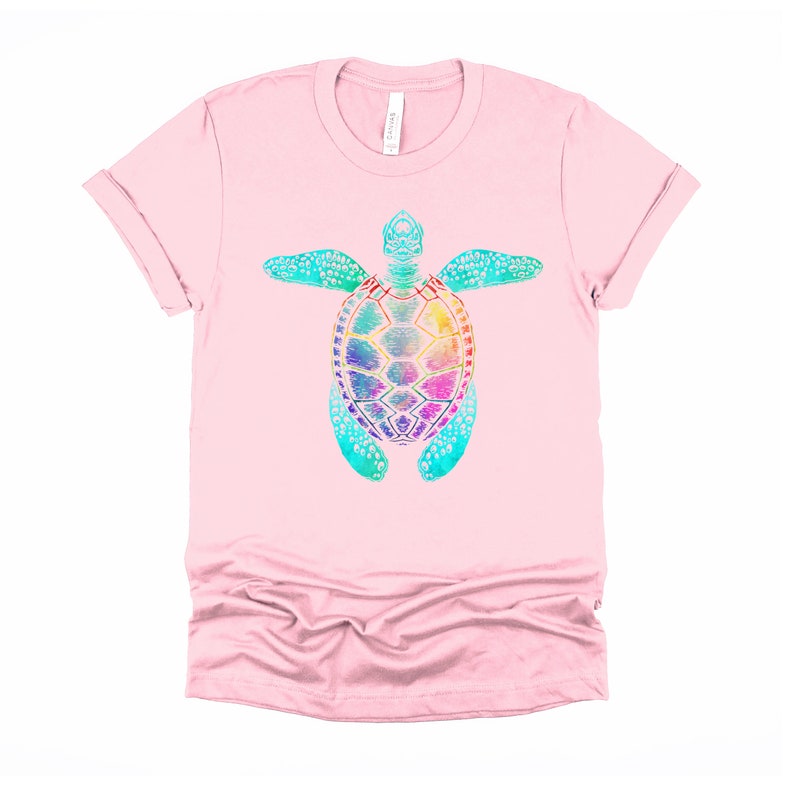 Cute Colorful Sea Turtle Shirt Rainbow Shell Tshirt Animal - Etsy