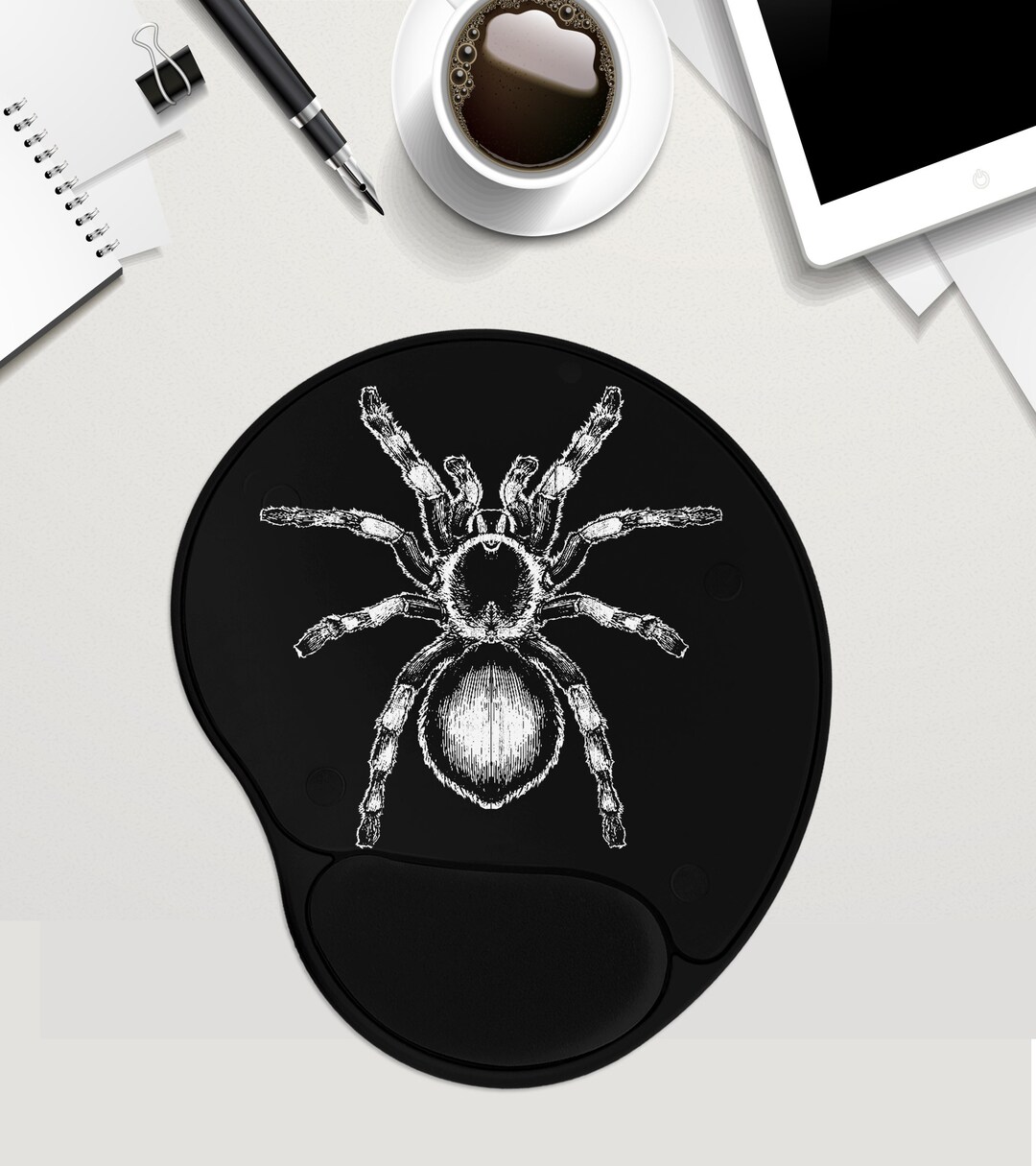 Tarantula Spider Mouse Pad Scary Spiders With Wrist Rest Mousepad Gel ...