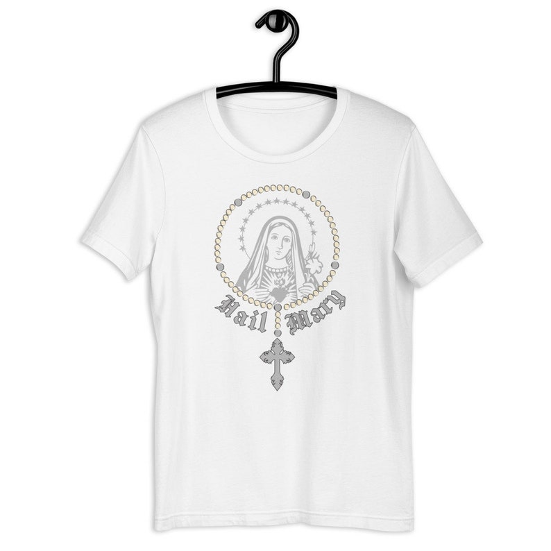 Hail Mary Prayer Tshirt Virgin Mary Design Spiritual Gifts | Etsy