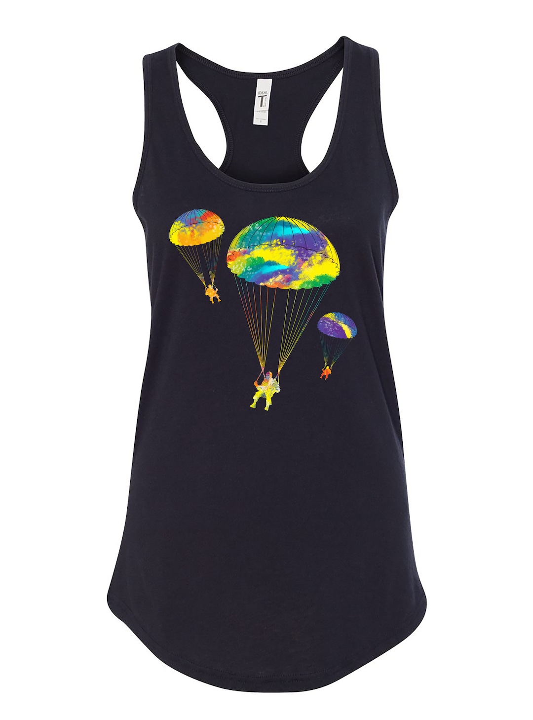 Womens Skydiving Top, Colorful Parachute, Skydive Parachuting Tank, Sky ...