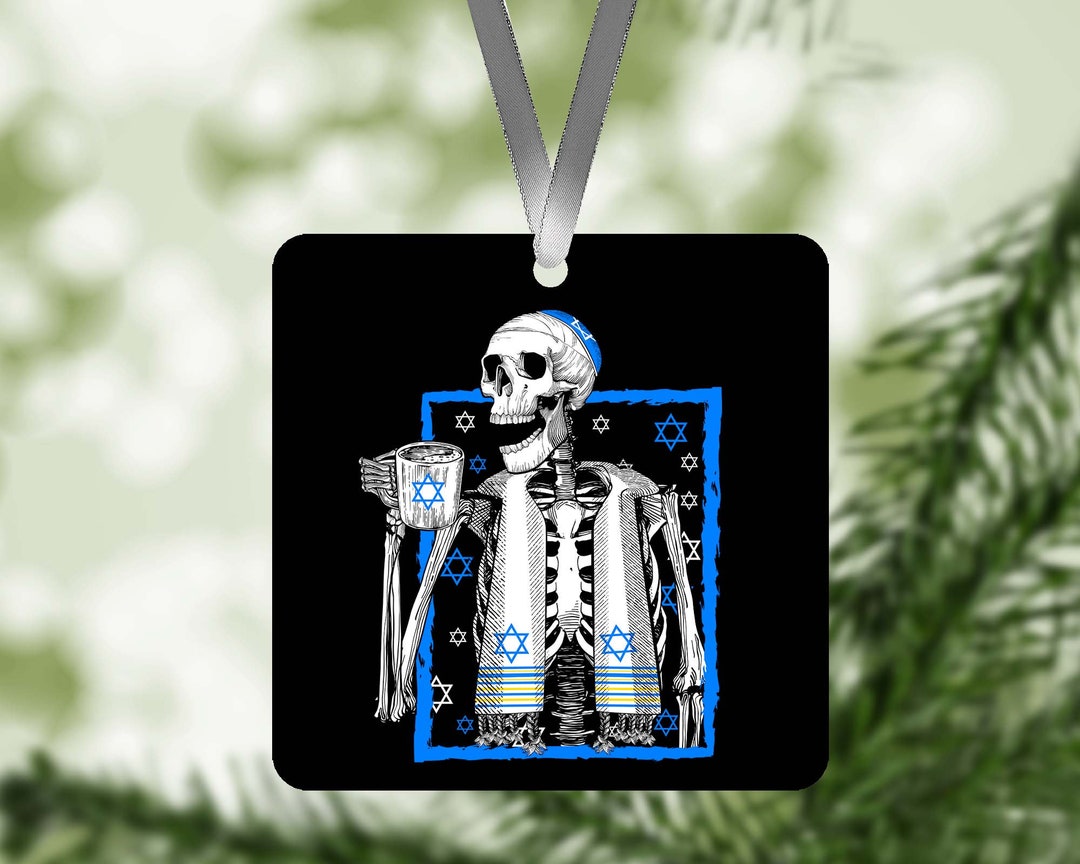 Hanukkah Ornament / Skeleton Coffee / Chanukah Decor / Aluminum ...
