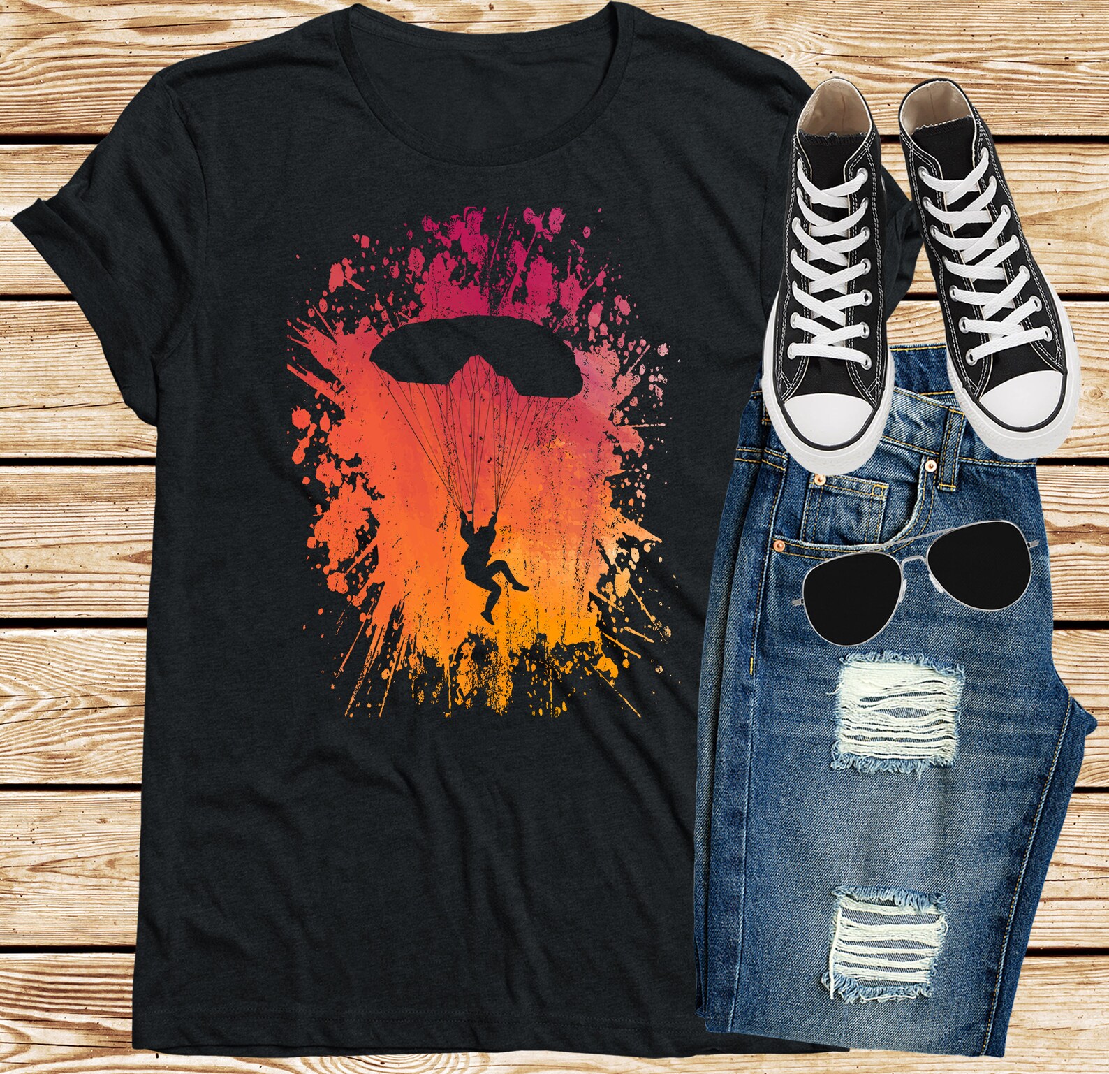 Skydiving Tshirt Parachuting Shirt Skydiver Gift Extreme | Etsy